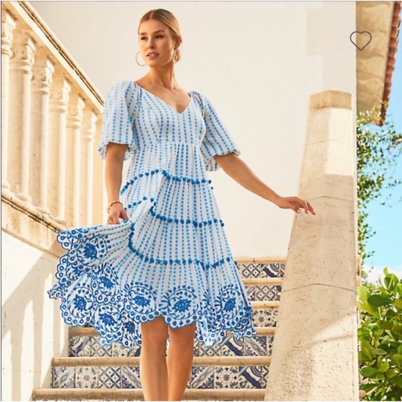 Lilly Pulitzer | Dresses | Lilly Pulitzer Sydney Tiered Puff Sleeve ...